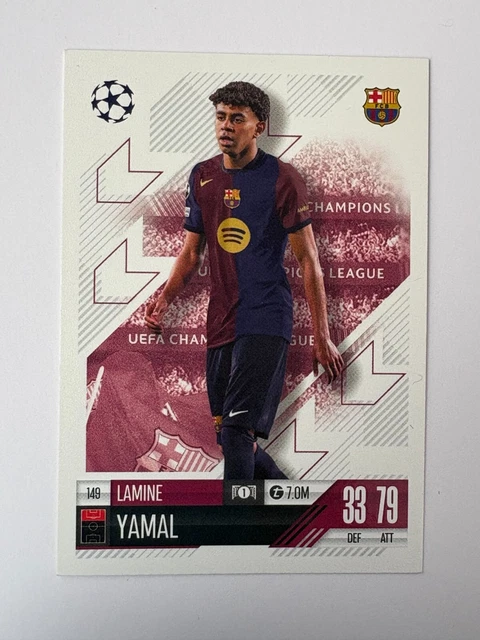 2024-25 TOPPS MATCH Attax LAMINE YAMAL FC BARCELONA BASE CARD £1.25 ...