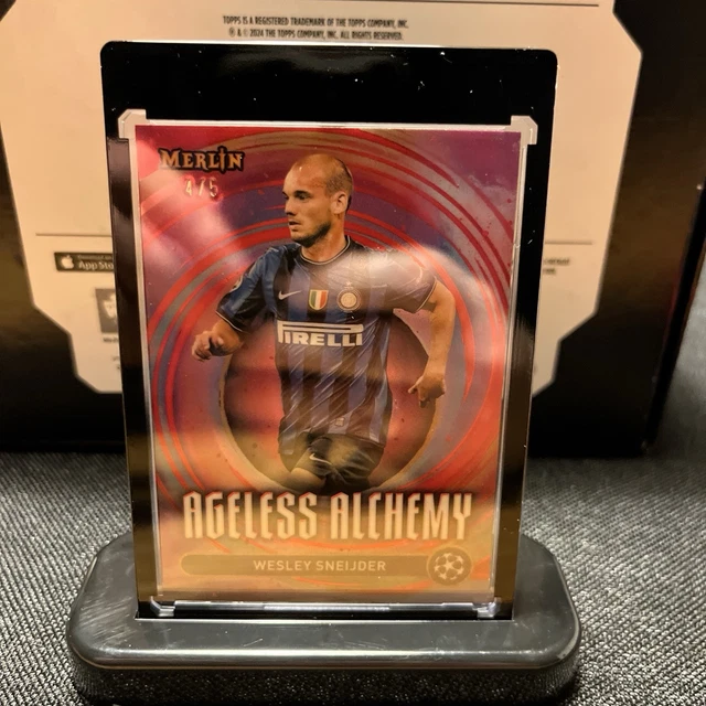 TOPPS MERLIN CHROME 24/25 Inter Milan /5 Red🔥 Wesley Sneijder Agless ...