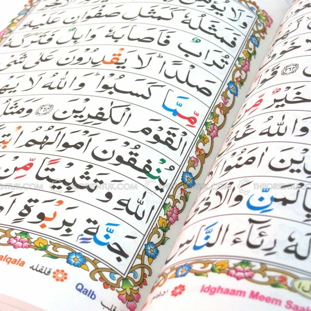 PARA 4 COLOUR Coded Holy Quran Tajweed Rules 9 Lines Sipara Juz Chapter ...