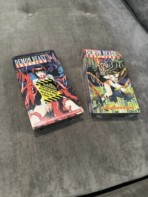 VINTAGE VHS ANIME Manga Lot VHS Demon Beast 3/4/5 RARE HTF OOP SEALED ...