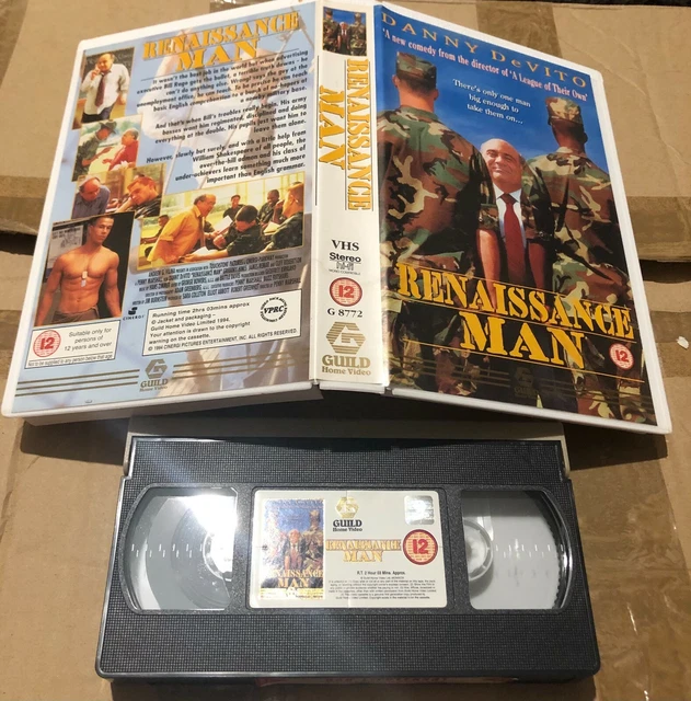 RENAISSANCE MAN {VHS, Danny Devito} Original Big Box Video. Rare & Oop ...