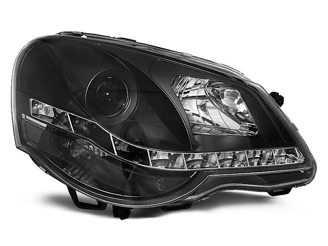 FAROS LED DRL Busqueu para VW POLO 9N3 05-09 Negre llum del dia ES ...