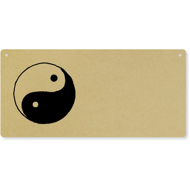 'YIN & YANG Symbol' Large Wooden Wall Plaque / Door Sign (DP00014680 ...