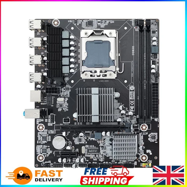 X58 COMPUTER MOTHERBOARD SATA 1600MHz Gaming PC Mainboard Support E5640 ...