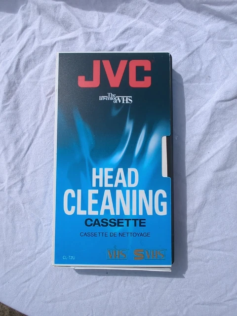 JVC VHS VIDEO Head Cleaning Tape VCR Cassette Recorder Cleaner £3.99 ...