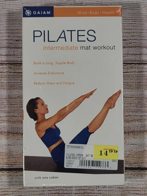 GAIAM PILATES VHS Intermediate Mat Workout Ana Caban Fitness Exercise ...