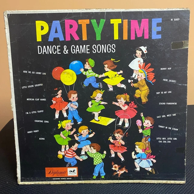 PARTY TIME: DANCE & Game Songs Late 1960's Children's Vinyl LP Rocking ...