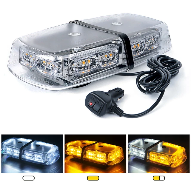 36 LED STROBE Light Bar w/ Magnetic Base Car Rooftop Emergency Warning ...