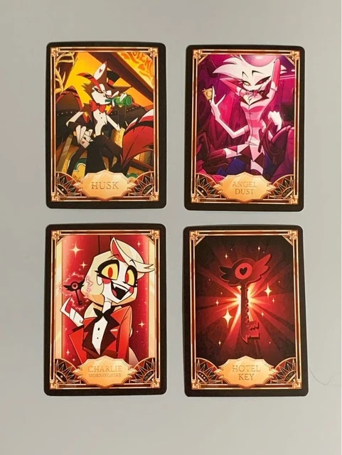 HAZBIN HOTEL TRADING Card Set Charlie Husk Angel Dust Collectible Used ...