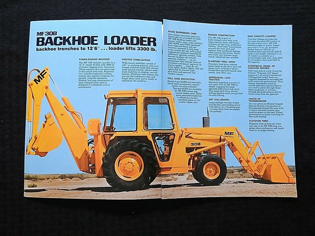 1976 MASSEY-FERGUSON & Mf 30B Tracteur Loader Tractopelle " Catalogue ...