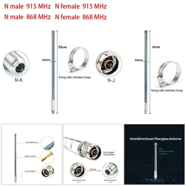 HELIUM ANTENNA FIBERGLASS LoRawan Antenna Lora Miner Antenna ...