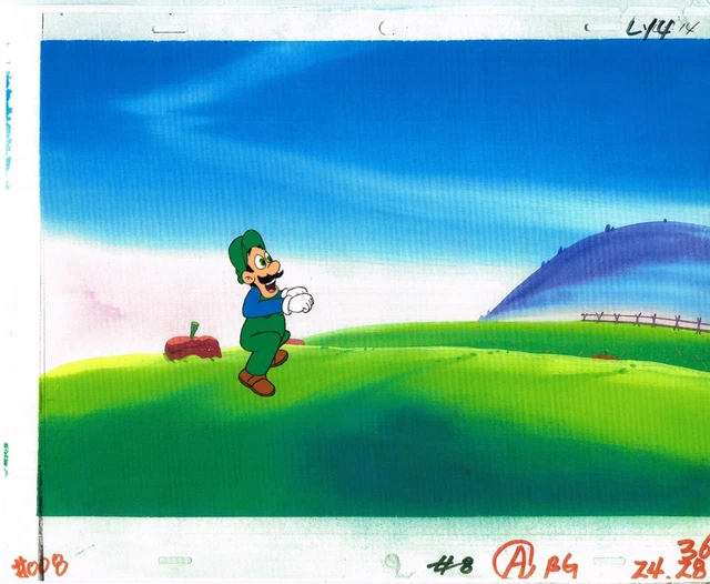 THE SUPER MARIO Bros Super Show Animation Cel Dic Nintendo Luigi 1989 ...