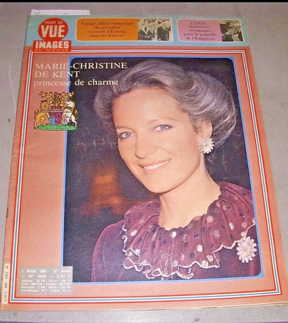 POINT DE VUE N° 1649 DU 7 MARS 1980 Marie Christine de Kent Princesse ...