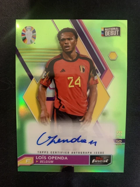 2023 TOPPS FINEST Road to UEFA EURO Lois Openda Green Refractor Auto ... 2023 TOPPS FINEST Road to UEFA EURO Lois Openda Green Refractor Auto ...