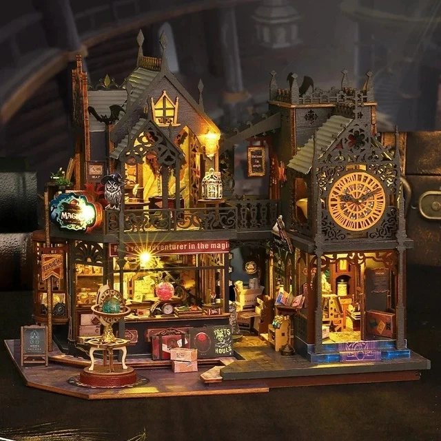 MAGIC DOLLHOUSE DIY Miniature House Kit,Wooden Magic Shop Dolls House ...