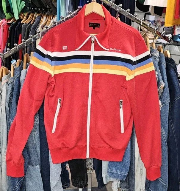 BEN SHERMAN ORIGINAL Terrace/Track Jacket Red Large Mens Vintage Noel ...