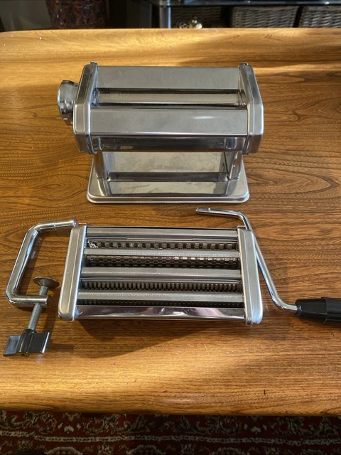 NEW PASTA SLICER/STAINLESS Steel /Chrome/ Adjustable Manual Pasta ...