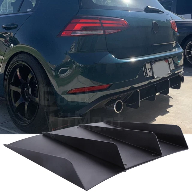 FOR VOLKSWAGEN VW Golf Jetta Rear Diffuser 4 Fins Bumper Spoiler ...