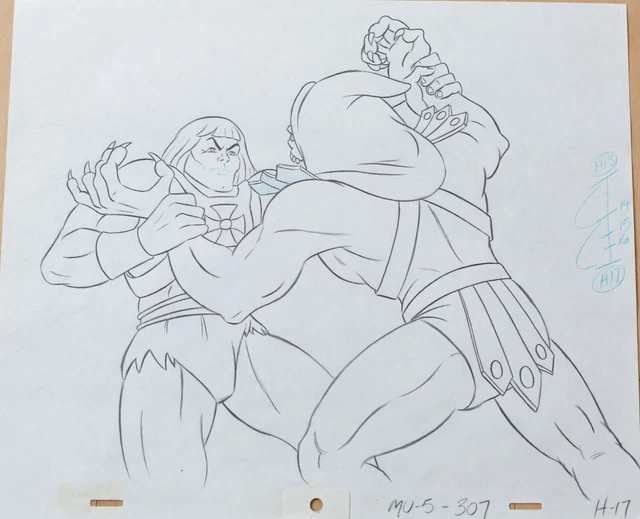 HE-MAN ANIMATION ART - original production cel / drawing - HE-MAN ...