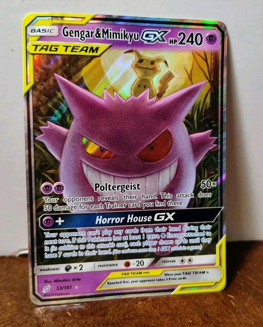 POKEMON GENGAR & Mimikyu Gx 53/181 Tag Team Ultra Rare Team Up Hp-Damaged EUR 44,06 - PicClick FR