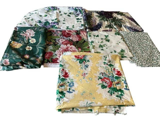 POLISHED CHINTZ FABRIC Rose Cummings Schumacher Ramm Kaufman Waverly ...