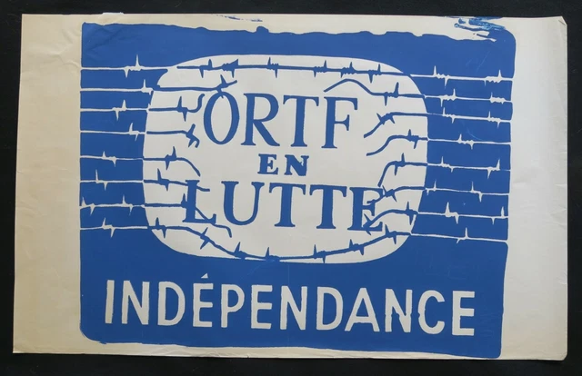 AFFICHE ORIGINALE MAI 68 ORTF EN LUTTE INDEPENDANCE french poster may ...