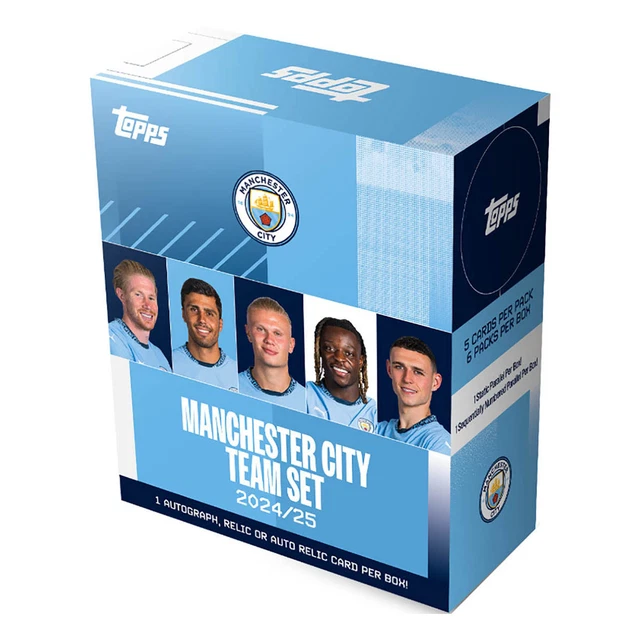 TOPPS MANCHESTER CITY FC 2024/2025 Team Set Box Official Football ...