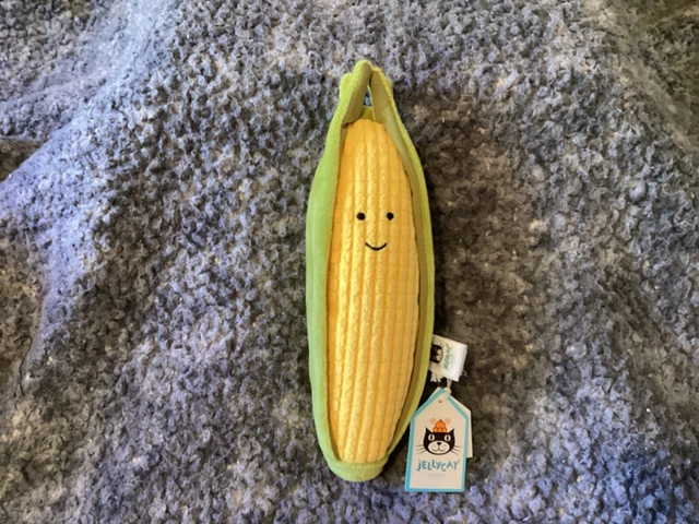BNWT JELLYCAT JELLY Cat Vivacious Vegetable Sweetcorn Corn On The Cob ...