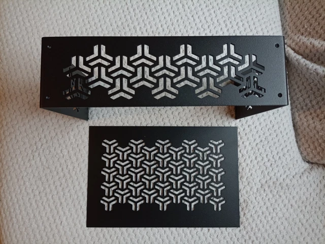 CUSTOM MINI ITX SFF PC case body kit black aluminium TRIANGLES £29.00 ...