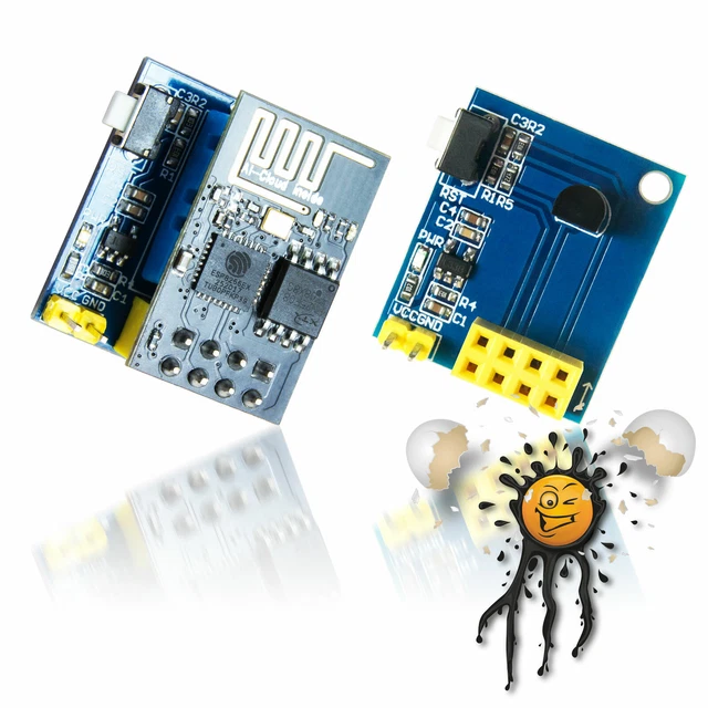 ESP8266 ESP-01 WIFI DHT22 DHT11 DS18B20 Temperature Humidity Sensor £6. ...