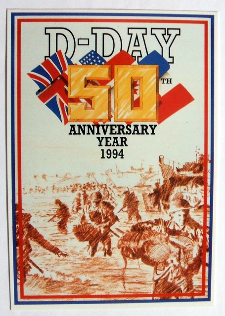 POSTCARD - 50TH Anniversary D-DAY, WW2, Mayfair Cards 1994 (MISC8-2) £1 ...