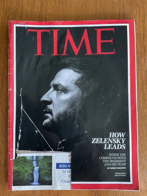 TIME MAGAZINE 2022 May 9/16~How Zelensky leads~Ukraine~Elon Musk~Olaf ...
