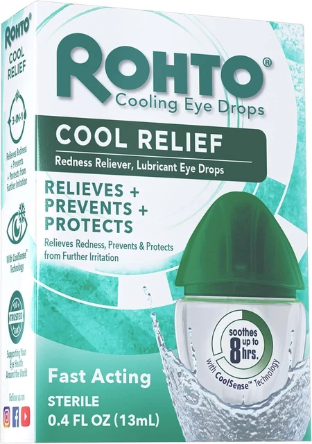 ROHTO COOLING EYE drops Cooling relief eye drops 13mL £7.99 - PicClick UK