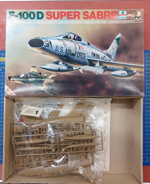 VINTAGE ESCI 1/72 Scale F-100D Super Sabre Model Kit £28.00 - PicClick UK