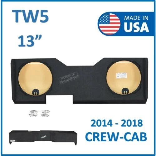 GMC SIERRA CREW Cab 2014 - 2018 Dual 13" for dual JL Audio TW5 Speakers ...