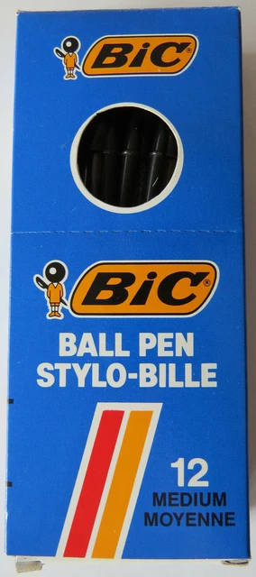 VINTAGE BIC BALL Point Pens 1980s PARTIAL BOX 11 Pack Medium MS11 M29 ...