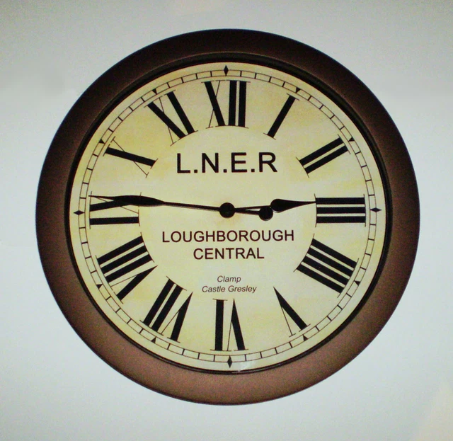 LNER RAILWAY VINTAGE Style Waiting Room Clock, Loughborough Central ...