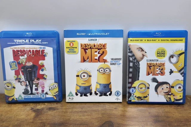 DESPICABLE ME BLU-RAY Movies 1-3 Bundle VGC Free UK Postage £12.99 ...
