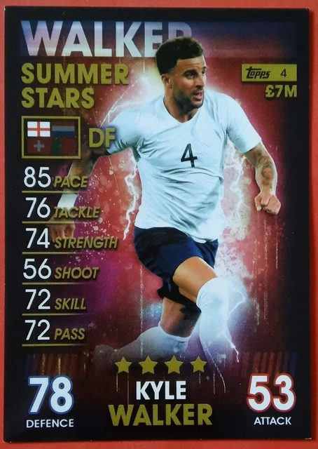 MATCH ATTAX 101 - Carte de Base Kyle Walker d'Angleterre EUR 1,05 ...