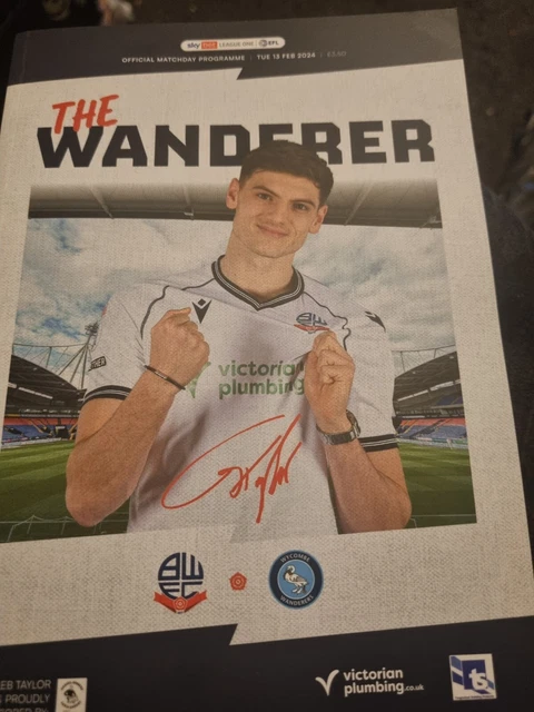 BOLTON WANDERERS FOOTBALL Programmes 23/24 Bolton Vs Wycombe £1.76 ...