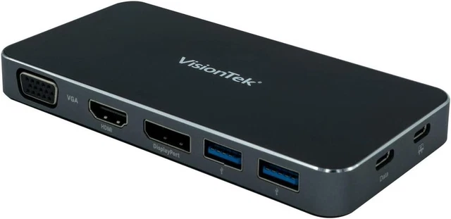 VISIONTEK - VT200 Dual Display USB-C Docking Station - 901226 - RB $44. ...