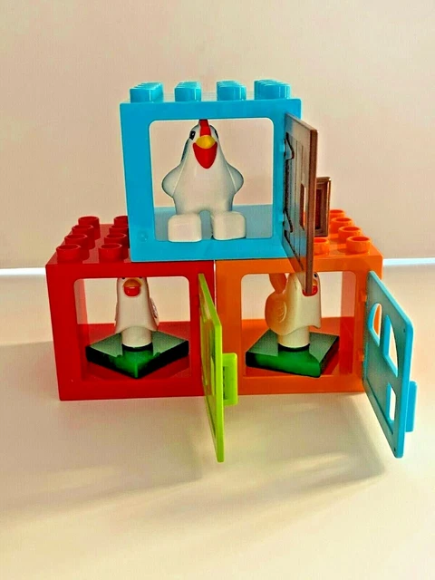 LOT LEGO DUPLO poulets coq animaux coopératifs cages maison ferme EUR ...