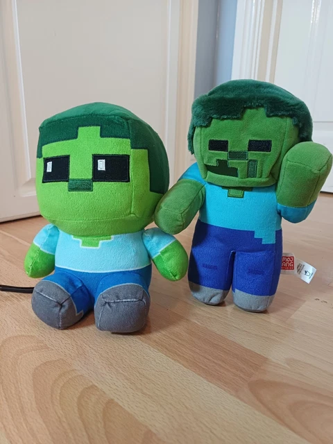 SITTING MINECRAFT ZOMBIE and Mattel minecraft zombie plush toy. Two ...