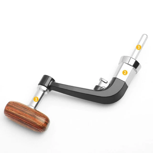 WOOD FISHING REEL Handle Knob Crank Handle-Folding-Reel-Foldable Rocker ...