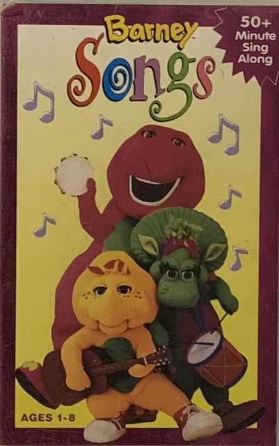 BARNEY SONGS VHS 50 Minute Sing A Long Age 1-8 1995 Childrens ...