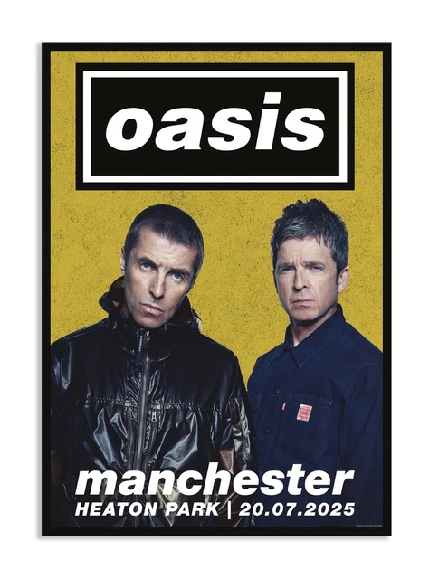 OASIS LIVE ‘25 Tour Manchester Heaton Park - 20th July - A2 Lithograph ...