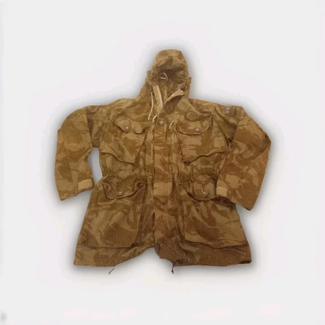 BRITISH ARMY DESERT DPM windproof smock Uniquely dyed green camo XL £20 ...