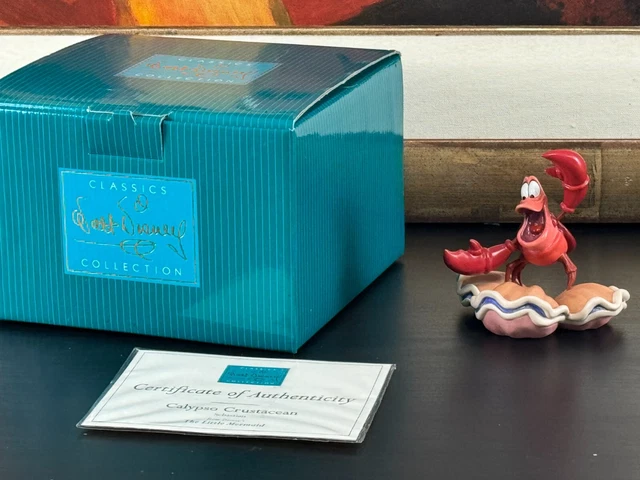 DISNEY WDCC THE Little Mermaid SEBASTIAN Calypso Crustacean Box and COA ...