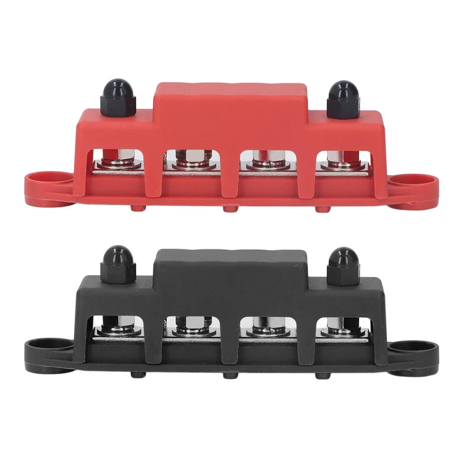 2PCS POWER DISTRIBUTION Block M8 Screw 4 Terminal Bus Bar DC 48V 250A For EUR 28,99 - PicClick DE