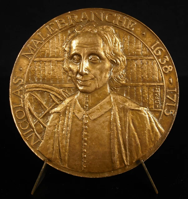 MÉDAILLE NICOLAS MALEBRANCHE Philosophe H Drops 1960 Académie royale de ...